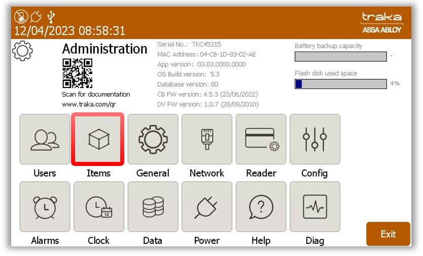 Overriding Logging at Traka Touch